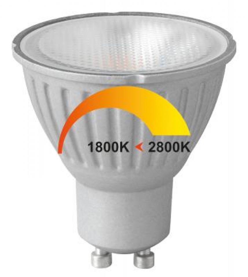 Megaman GU10 ledlamp 6W Dim to Warm | LED Lampen